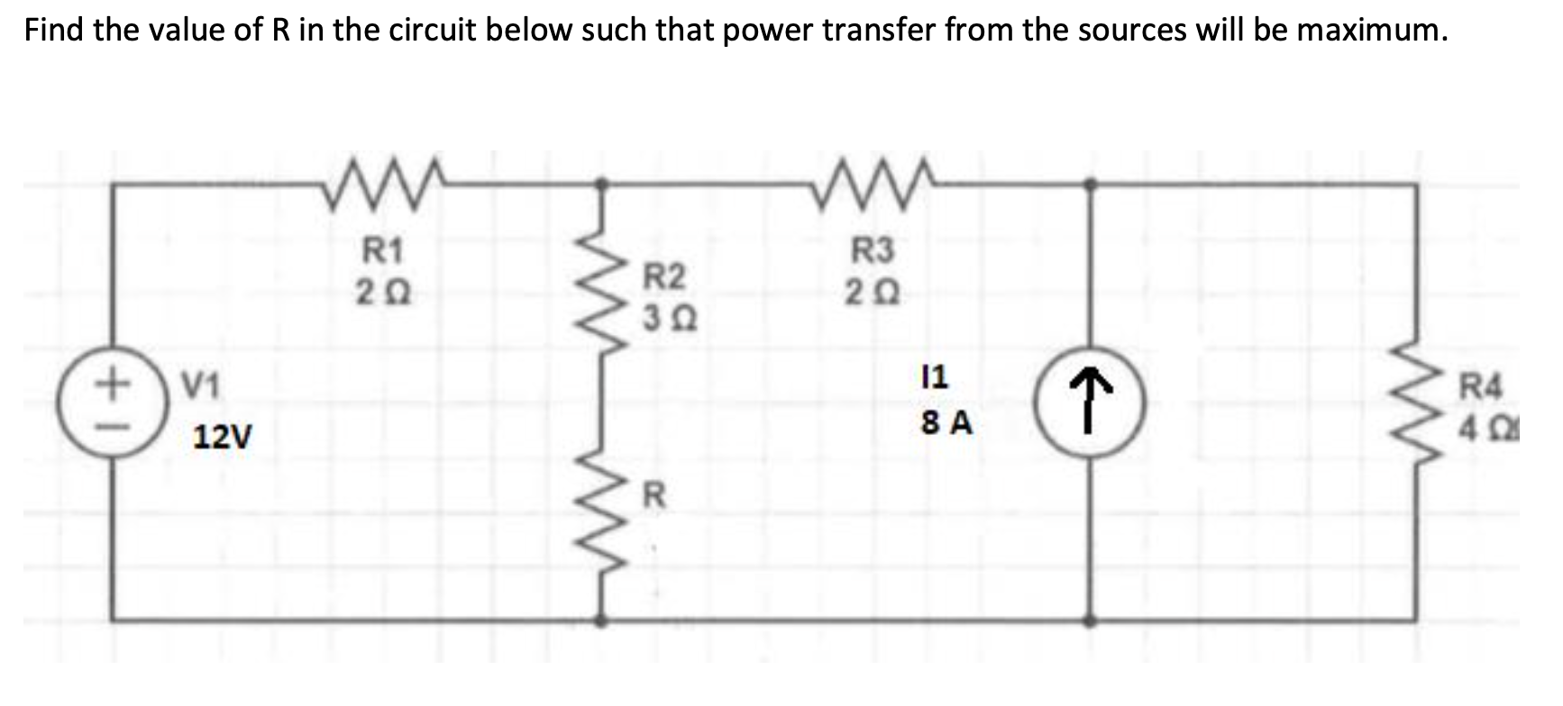 Solved Find the value of R in the circuit below such that | Chegg.com