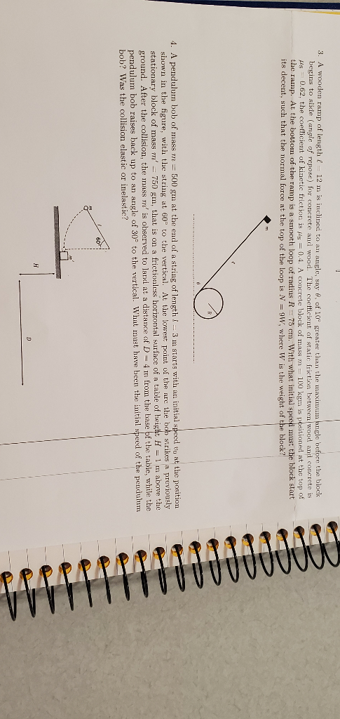 Solved 3. A wooden ramp of length & 12 m is inclined to an | Chegg.com