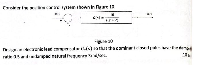 Solved Consider the position control system shown in Figure | Chegg.com