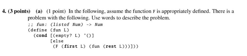 Solved 4. (3 points) (a) (1 point) In the following, assume | Chegg.com