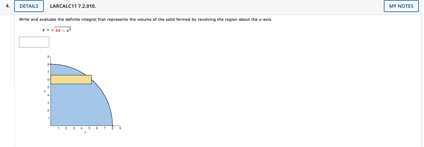 Solved y=64−x2 | Chegg.com