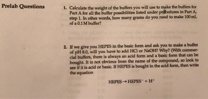 Solved Prelab Questions 1. Calculate the weight of the | Chegg.com