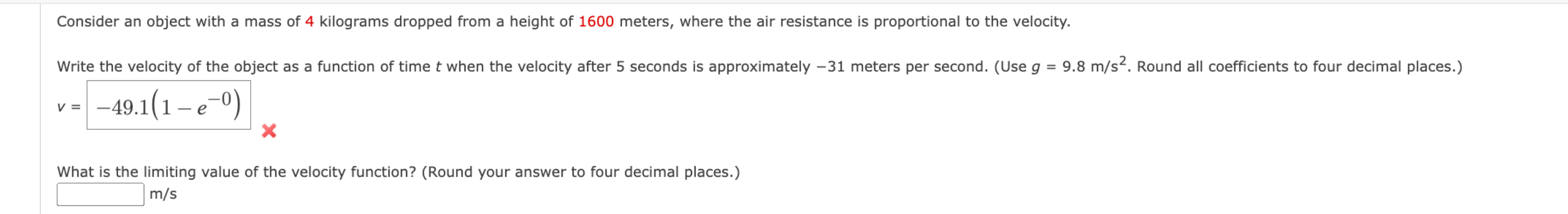 Solved Consider an object with a mass of 4 ﻿kilograms | Chegg.com