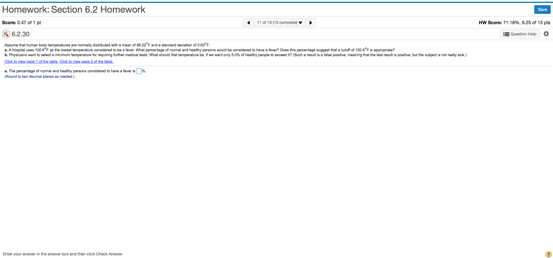Solved Homework Section 6 2 Homework Save Score 0 47 Of 1