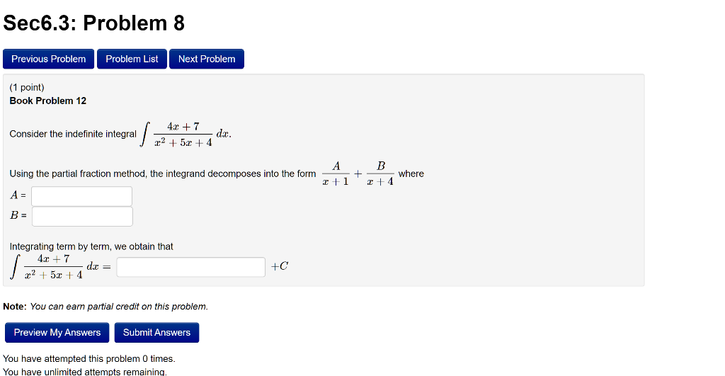 Solved Sec6.3: Problem 8 Previous Problem Problem List Next | Chegg.com