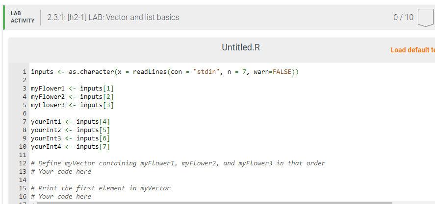Solved the output is: [1] "rose" [1] "1" "5" \$flowers [1] | Chegg.com