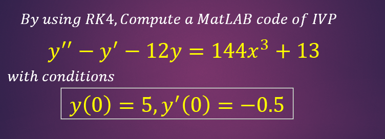Solved By using RK4, Compute a MatLAB code of IVP y" – y' – | Chegg.com