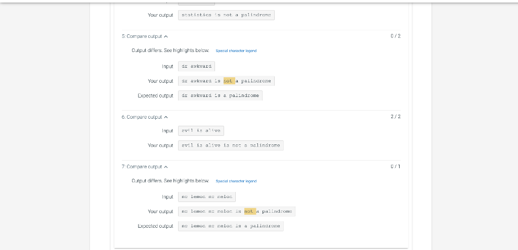 Solved 4.18 LAB: Palindrome A palindrome is a word or a | Chegg.com