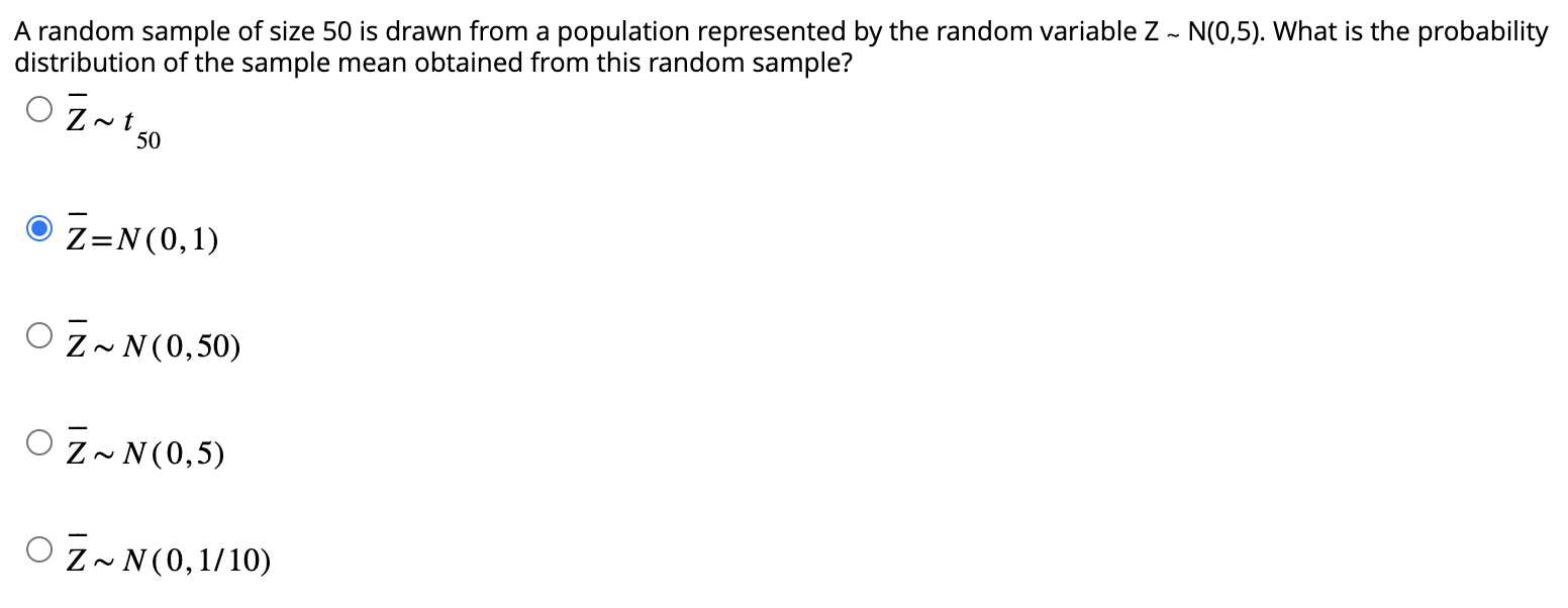 Solved A random sample of size 50 is drawn from a population | Chegg.com