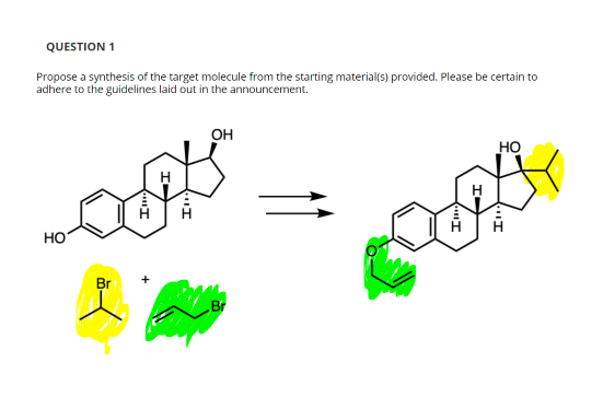Solved QUESTION 1 Propose a synthesis of the target molecule | Chegg.com