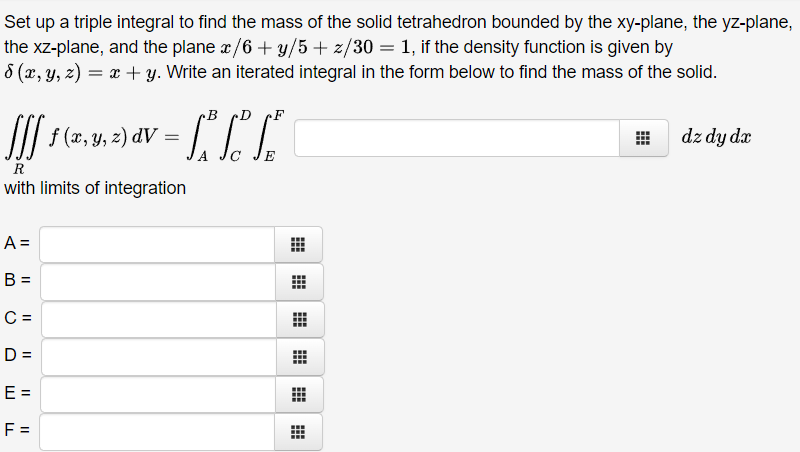 Solved Set up a triple integral to find the mass of the | Chegg.com