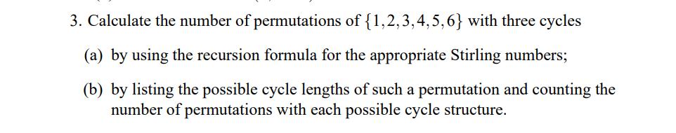 Solved 3. Calculate the number of permutations of | Chegg.com
