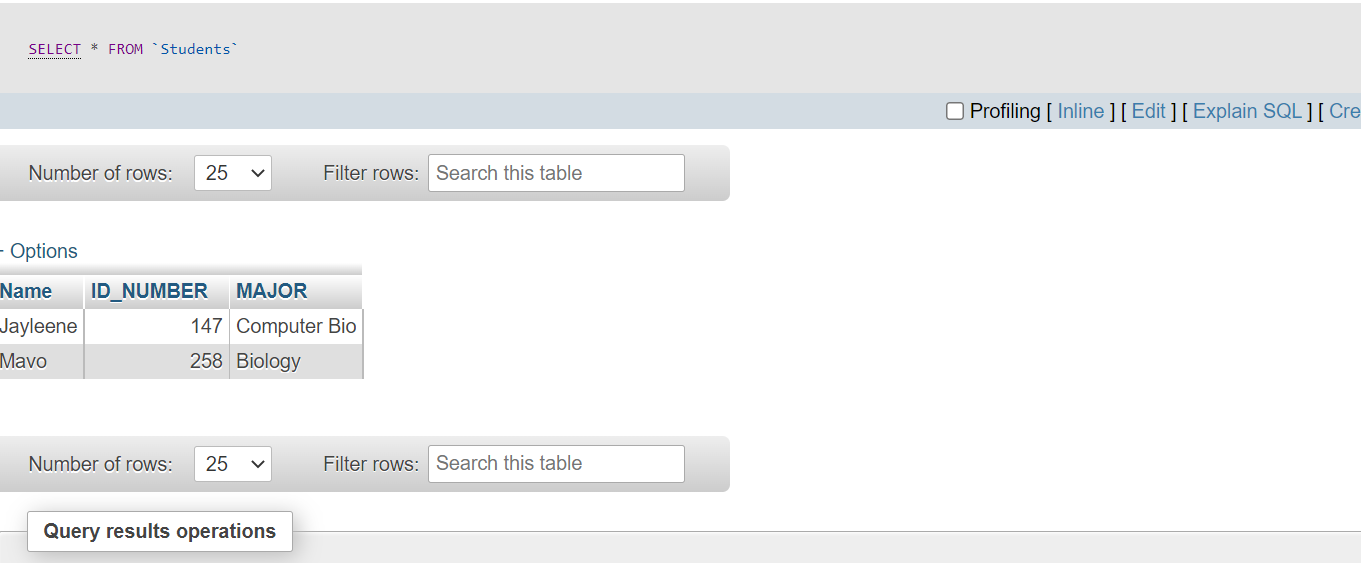 Solved I would like you using thee two tables you created | Chegg.com