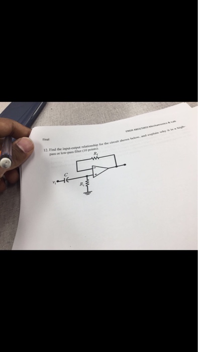 Solved Find the input-output relationship for the circuit | Chegg.com