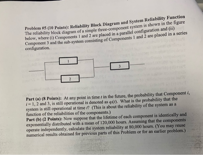 Solved Problem #5 (10 Points): Reliability Block Diagram and | Chegg.com