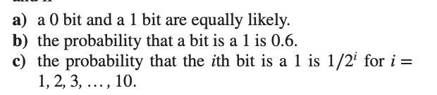 Solved Find the probability that a randomly generated bit | Chegg.com