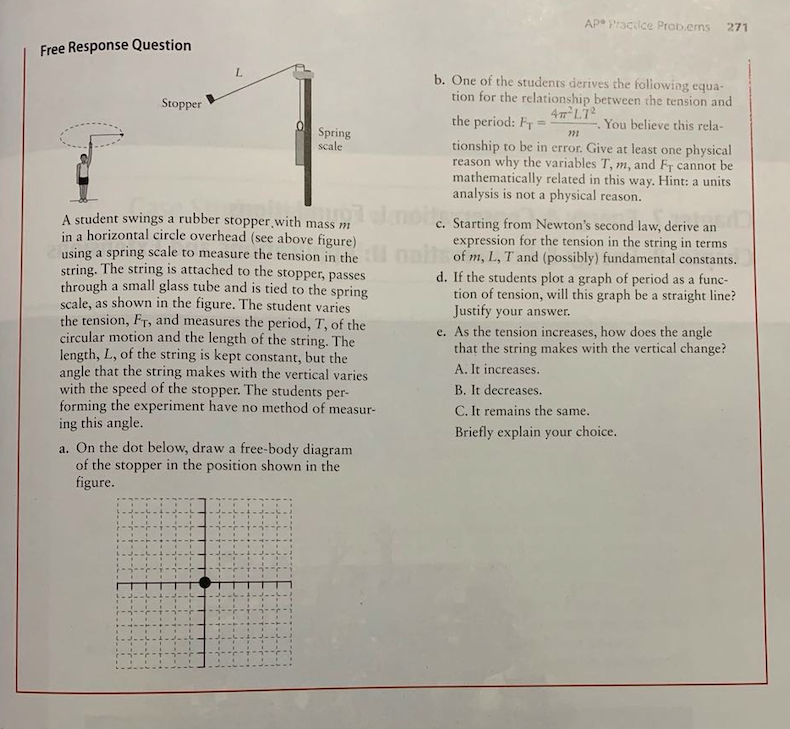 Solved AP® Pracilce Prob.ems 271 Free Response Question L | Chegg.com