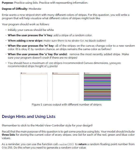 Solved Practice using lists to solve a problem. Must be | Chegg.com