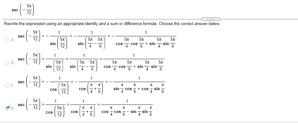 Solved 51 sec c (342) Rewrite the expression using an | Chegg.com