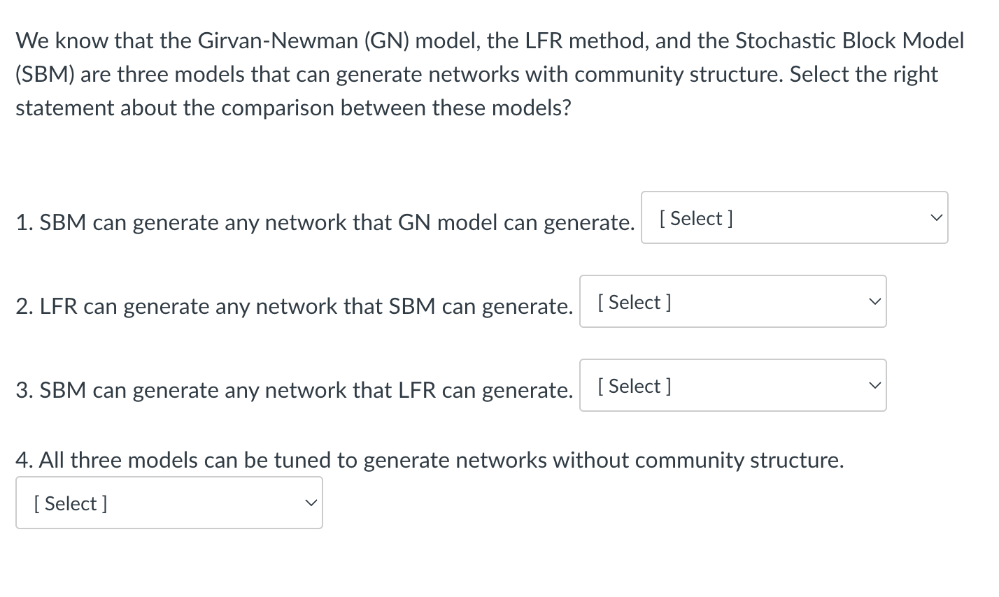 Solved We know that the Girvan-Newman (GN) model, the LFR | Chegg.com Solved We know that the Girvan-Newman (GN) model, the LFR | Chegg.com