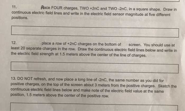 Solved lace FOUR charges, TWO +2nC and TWO -2nC, in a square | Chegg.com