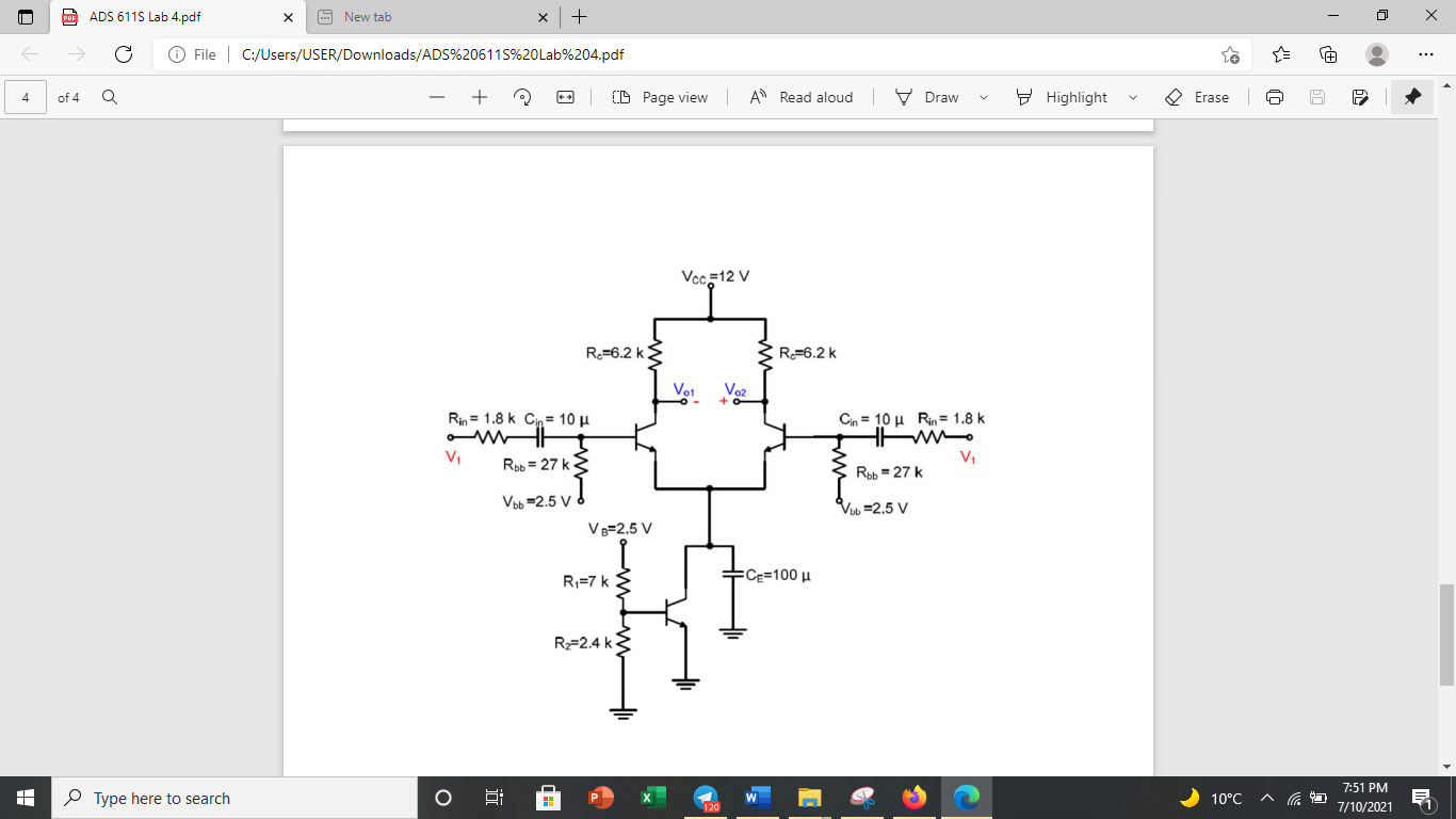 Solved 3) Compute the quiescent current ICQ of each | Chegg.com