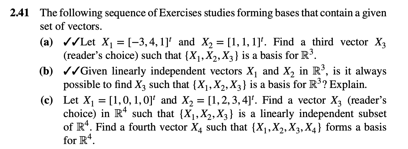 Solved 2.41 The following sequence of Exercises studies | Chegg.com