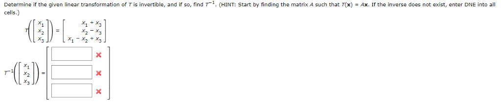 Solved Determine if the given linear transformation of T is | Chegg.com