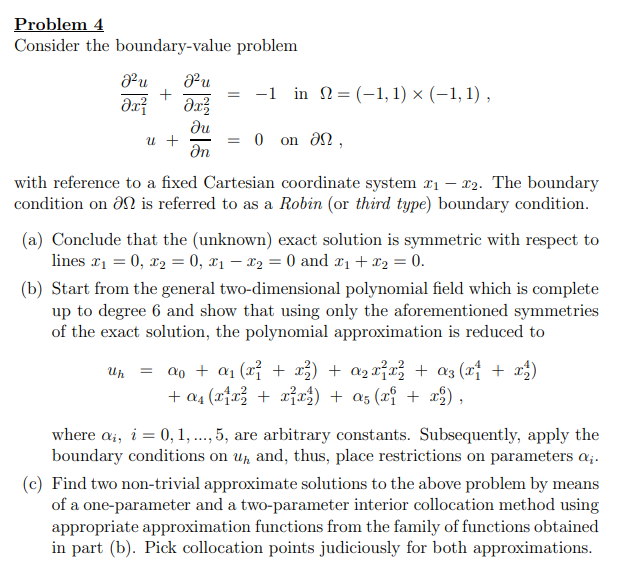 Problem 4 Consider the boundary-value problem | Chegg.com