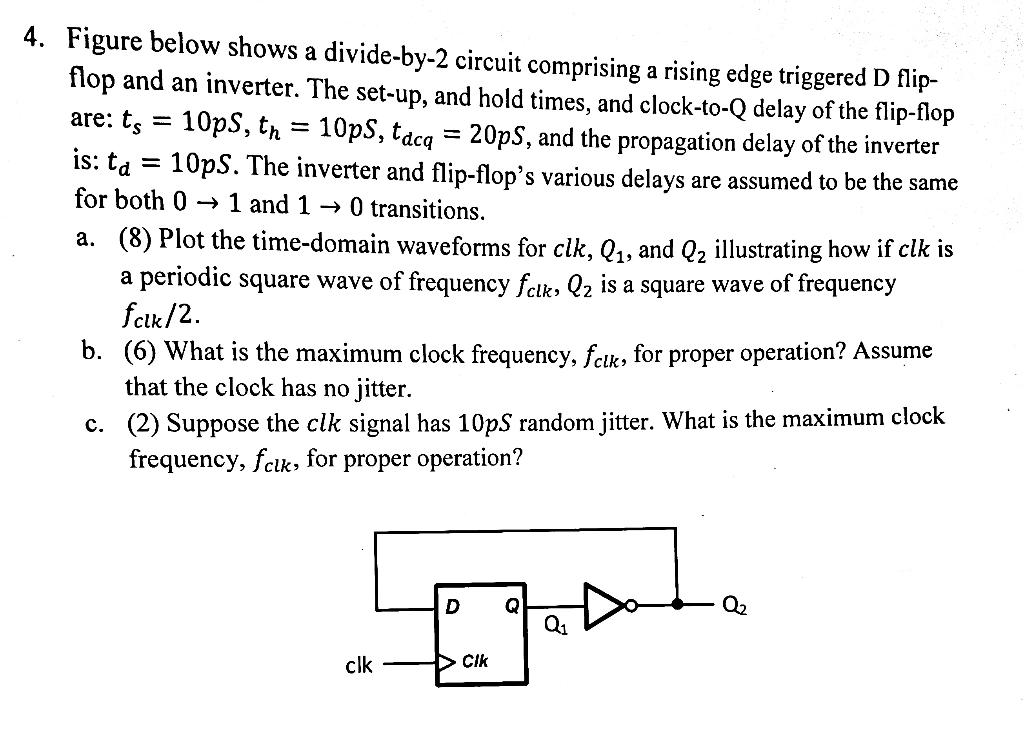 Figure below shows a divide-by- 2 circuit comprising | Chegg.com