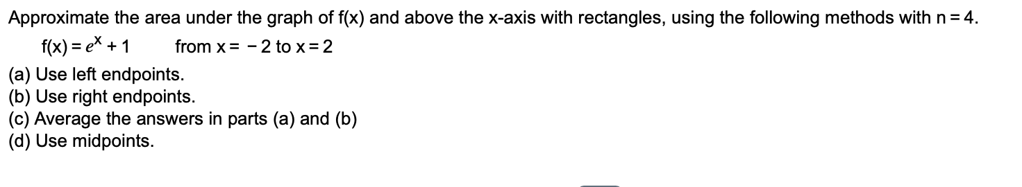 Solved Approximate the area under the graph of f(x) and | Chegg.com
