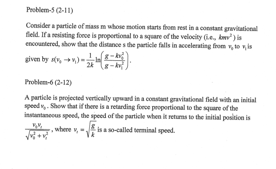 Solved Consider a particle of mass m whose motion starts | Chegg.com