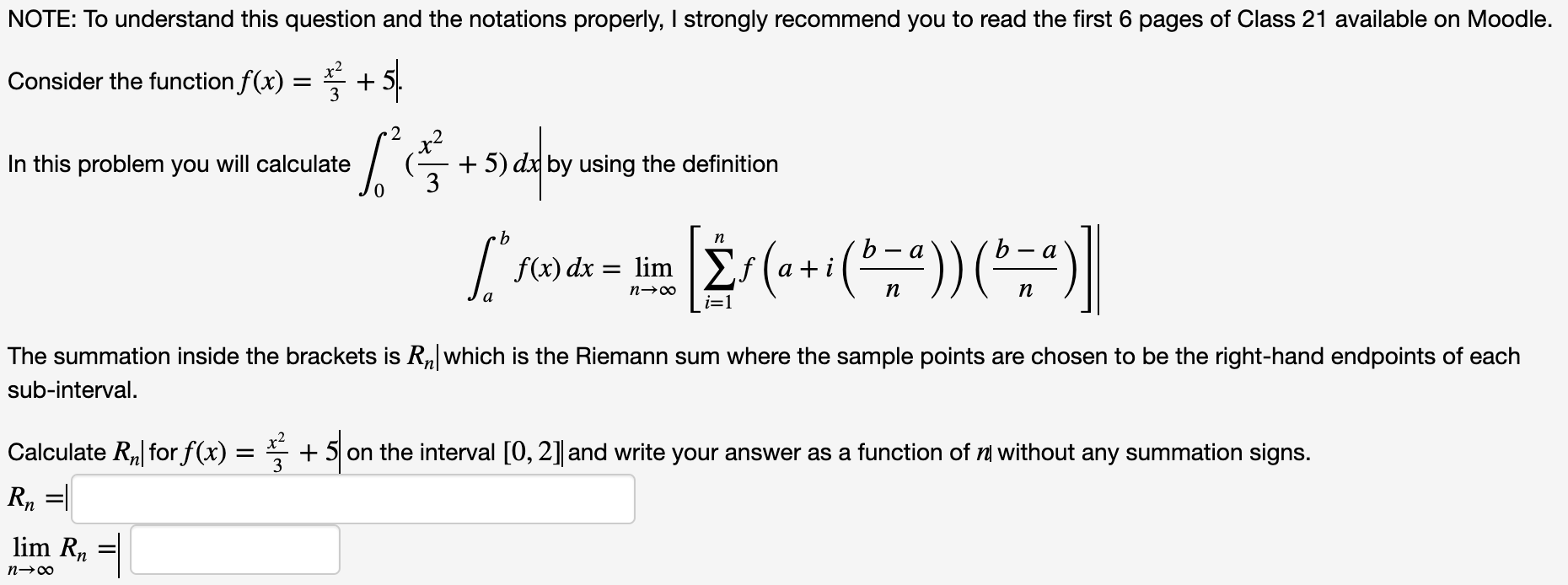 Solved NOTE: To understand this question and the notations | Chegg.com