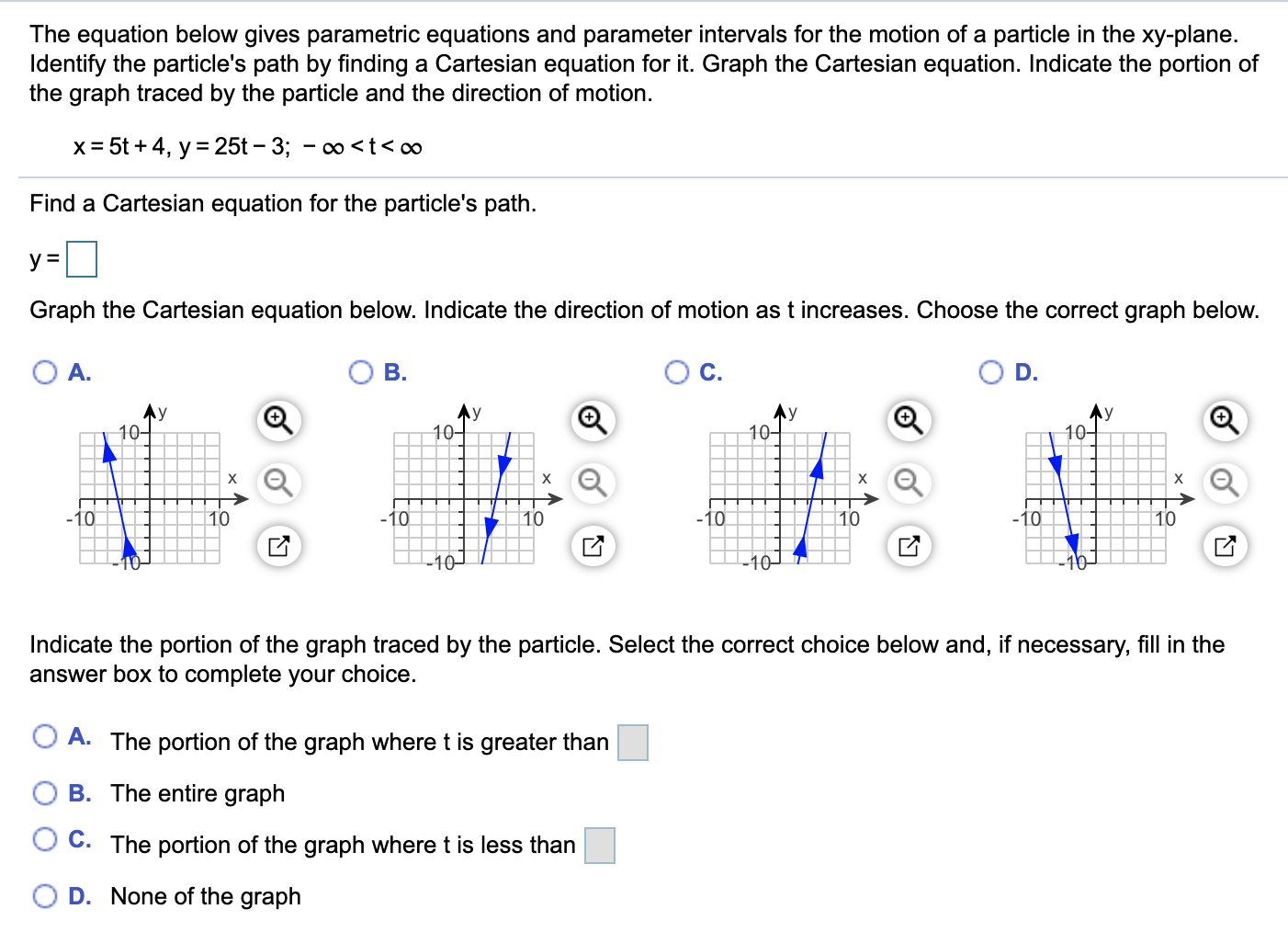 Solved The equation below gives parametric equations and | Chegg.com