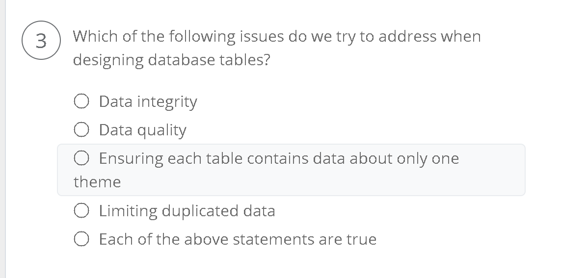 Solved 3 Which of the following issues do we try to address | Chegg.com