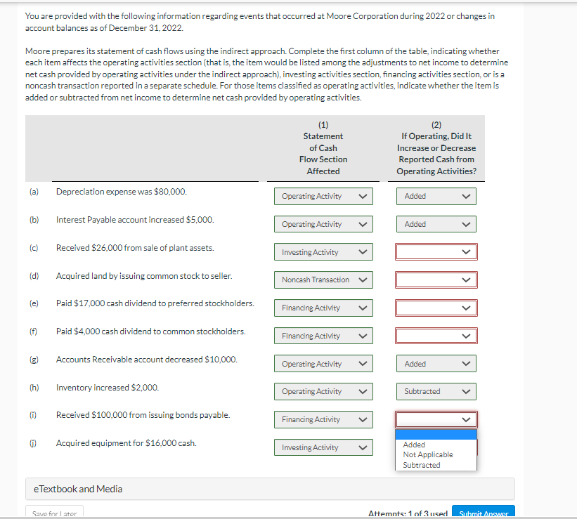 Solved You are provided with the following information | Chegg.com