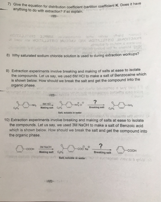 Solved 7) Give the equation for distribution coefficient | Chegg.com