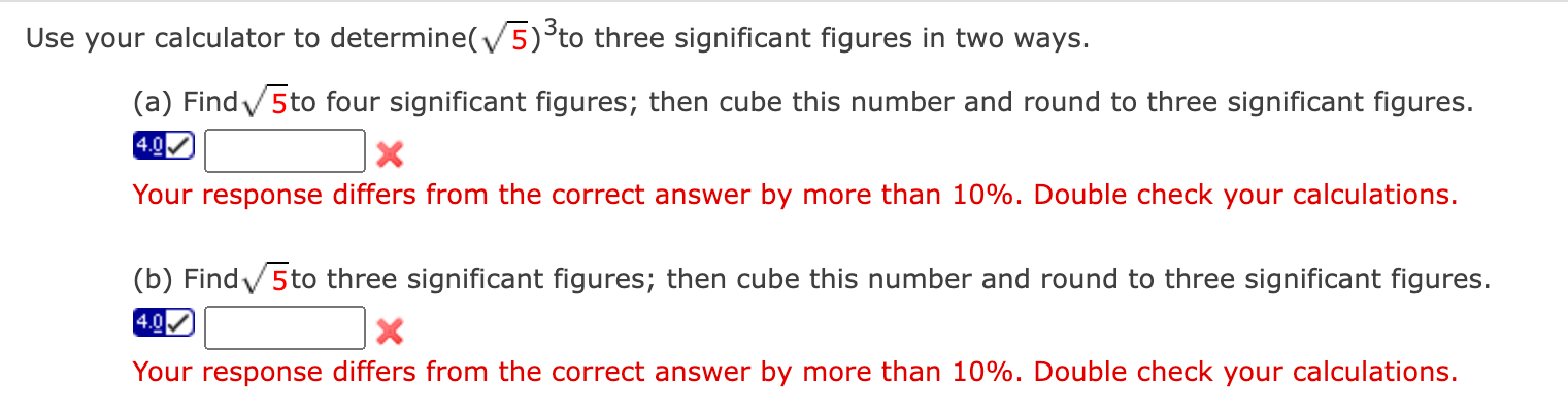 Solved se your calculator to determine (5)3 to three | Chegg.com