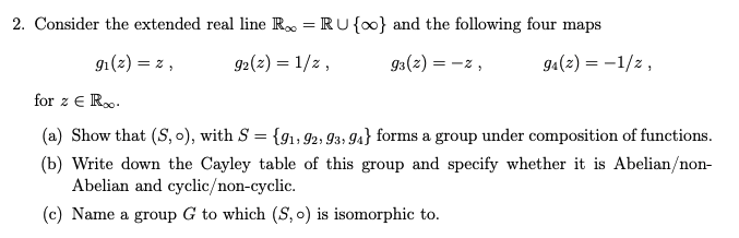 Solved 2. Consider the extended real line Ræ = RU{0} and the | Chegg.com