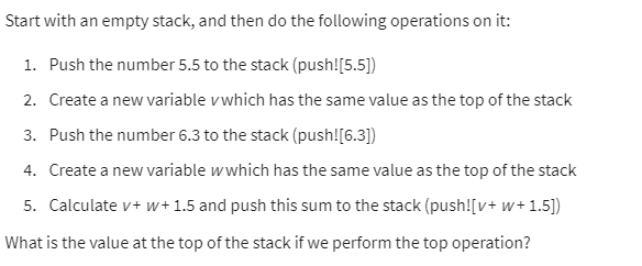 Solved Start with an empty stack, and then do the following | Chegg.com