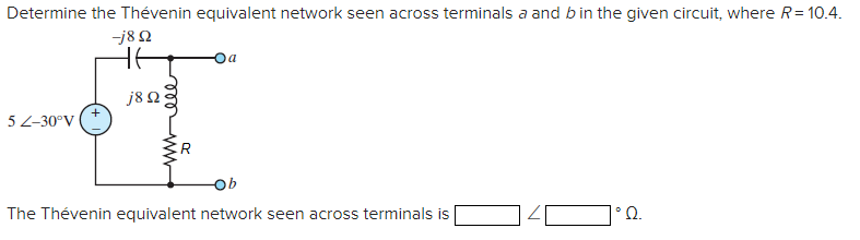 Solved Determine the Thévenin equivalent network seen across | Chegg.com