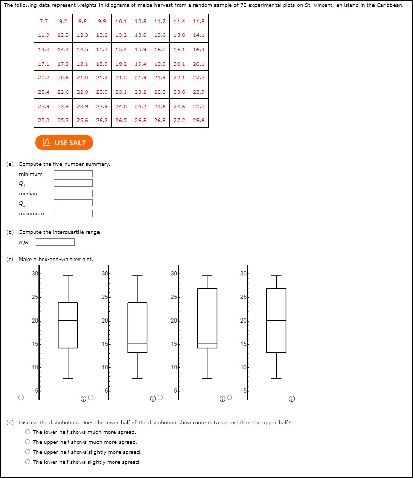 Solved The following data represent weights in kilograms of | Chegg.com