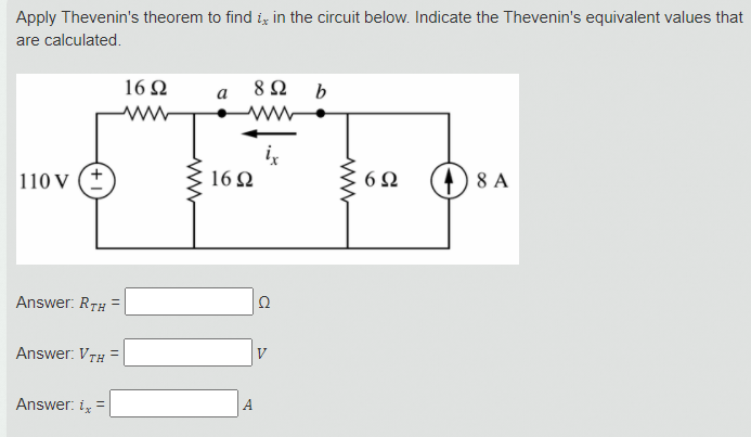 Solved Apply Thevenin's theorem to find i; in the circuit | Chegg.com