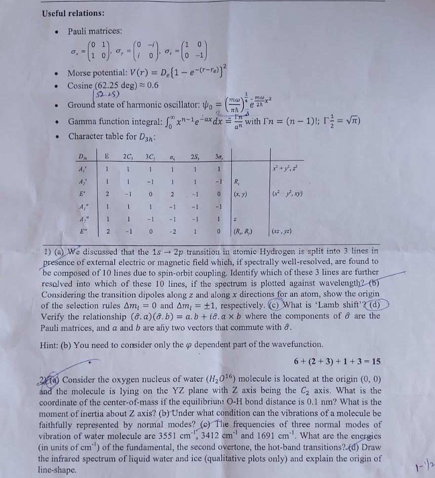 Solved Useful relations: - Pauli matrices: | Chegg.com