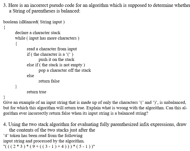 Solved 3 Here Is An Incorrect Pseudo Code For An Algorithm 