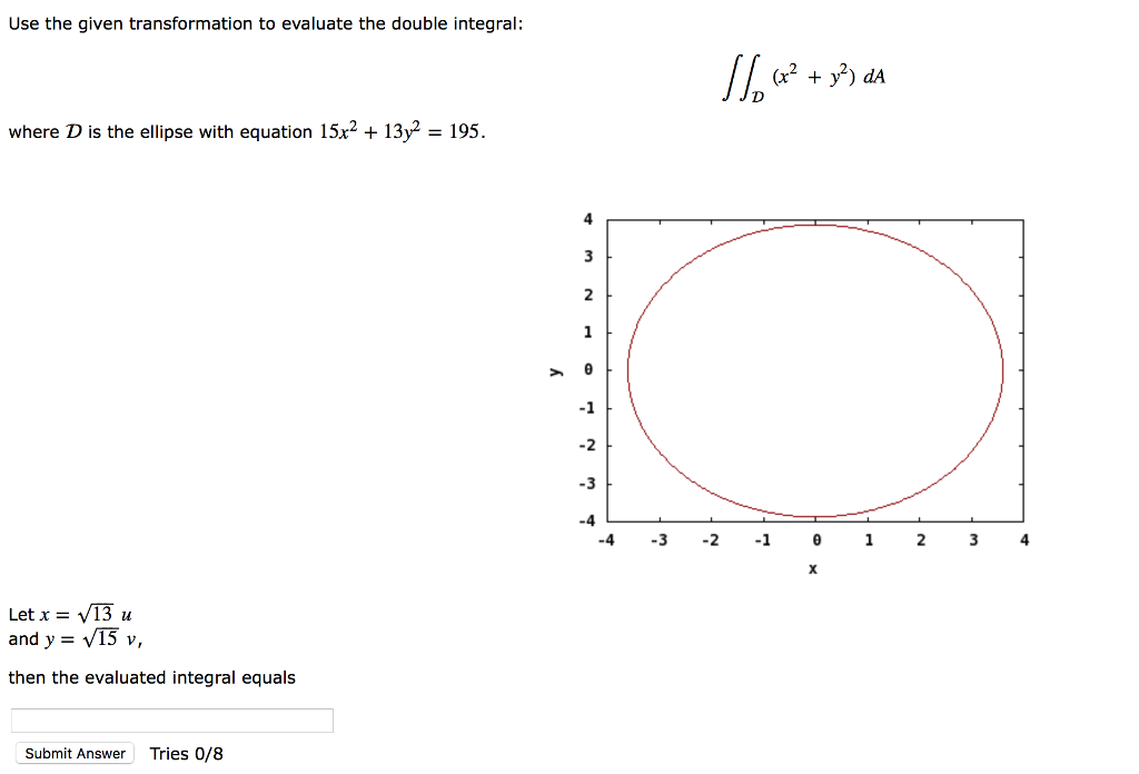 Solved Use the given transformation to evaluate the double | Chegg.com