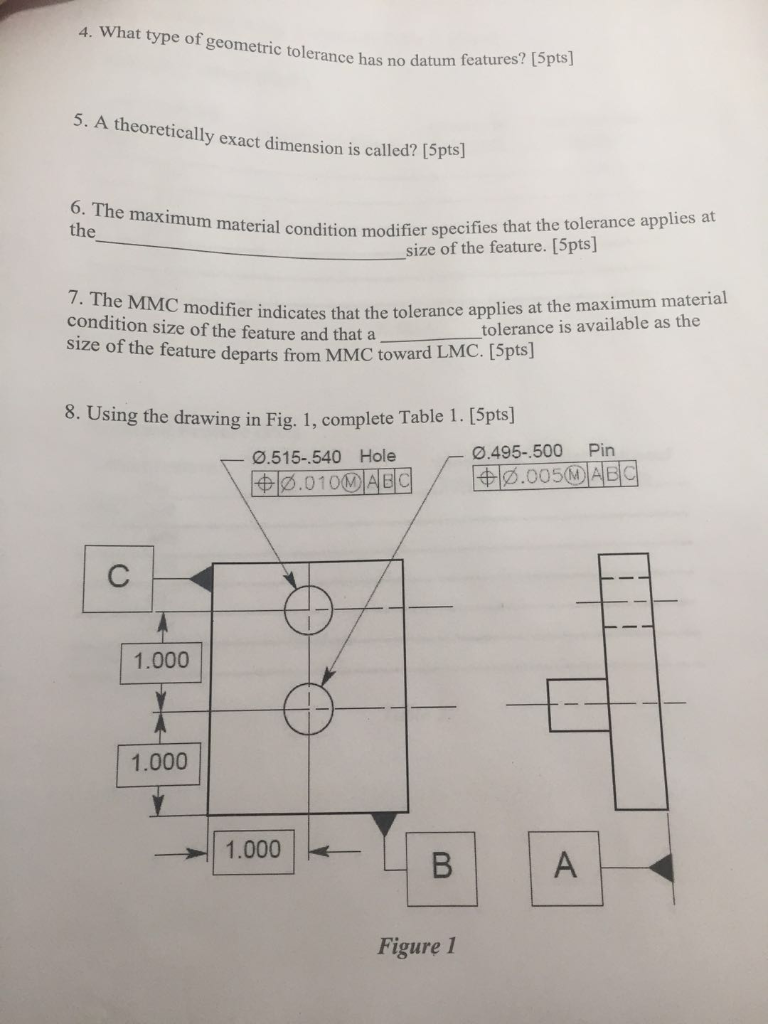 Solved 4. What type of geometric tolerance has no datum | Chegg.com