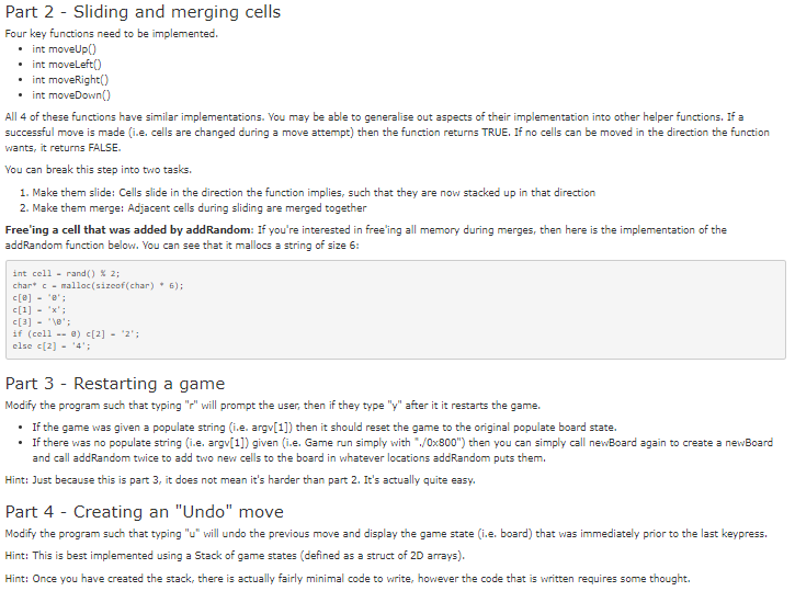 Solved Create a game consists of a 4 x 4 grid consisting of | Chegg.com
