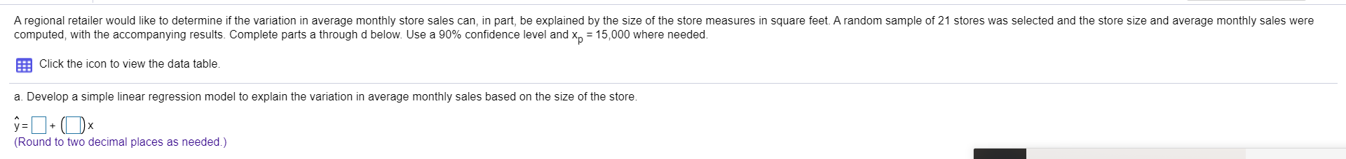 Solved Question: a) Develop a simple linear regression model | Chegg.com