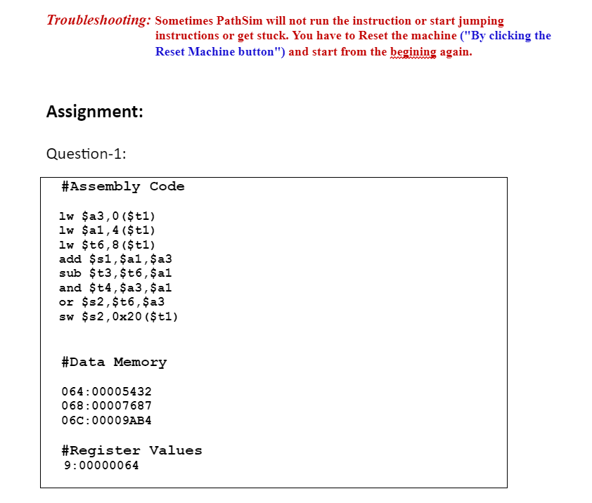 Solved Troubleshooting: Sometimes PathSim will not run the | Chegg.com